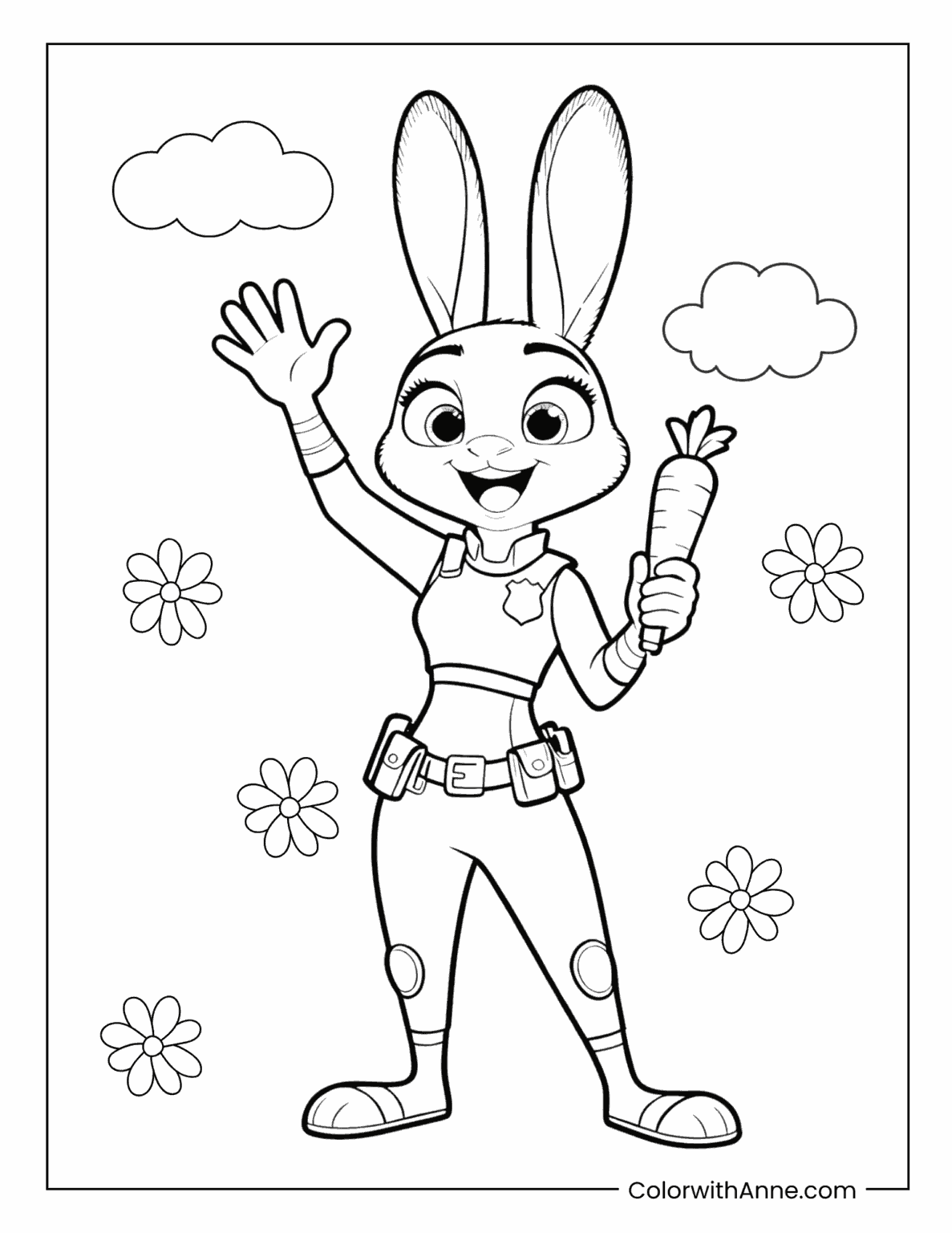 Zootopia Coloring Pages (Free PDF Printables) - ColorwithAnne