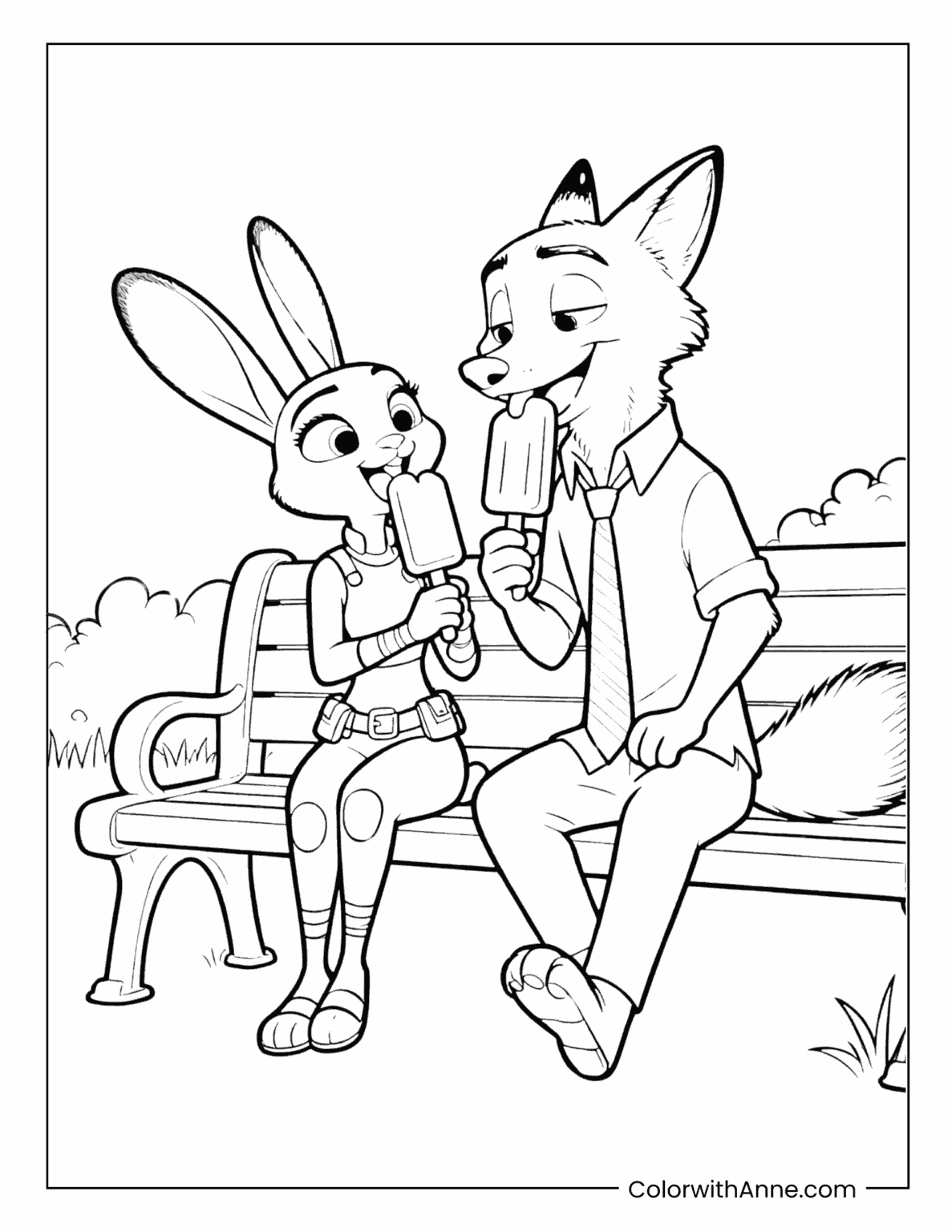 Zootopia Coloring Pages (Free PDF Printables) - ColorwithAnne