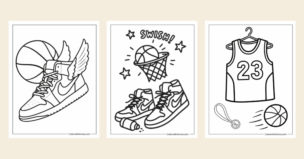 Basketball Coloring Pages (Free PDF Printables) - ColorwithAnne