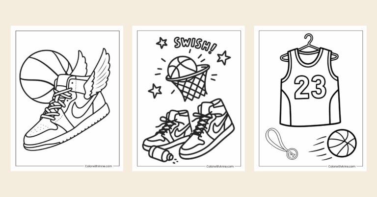 Basketball Coloring Pages (Free PDF Printables) - ColorwithAnne