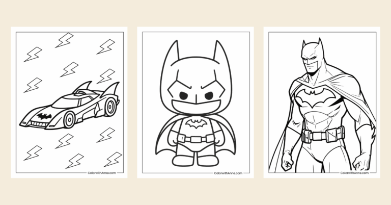 Batman Coloring Pages Free Pdf Printables Colorwithanne