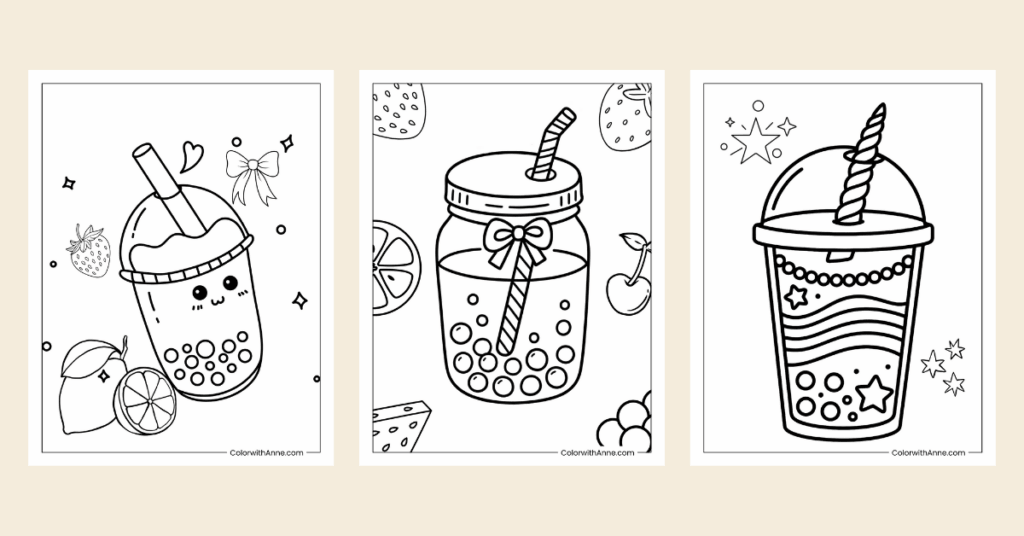 Boba Coloring Pages (Free PDF Printables) - ColorwithAnne