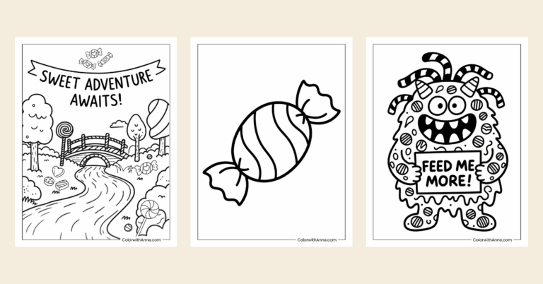 Candy Coloring Pages (Free PDF Printables) - ColorwithAnne
