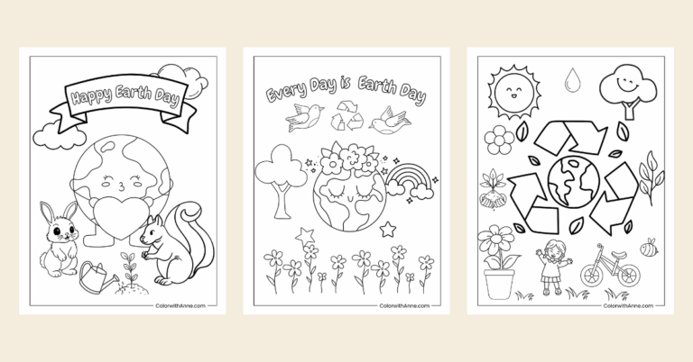 Nature Coloring Pages (Free PDF Printables) - ColorwithAnne