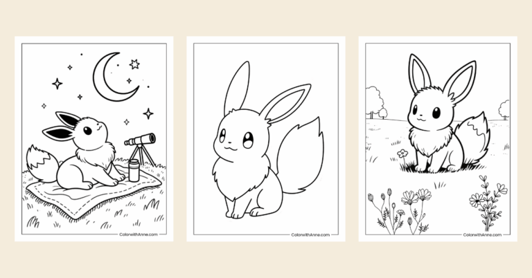 Eevee Coloring Pages (Free PDF Printables) - ColorwithAnne