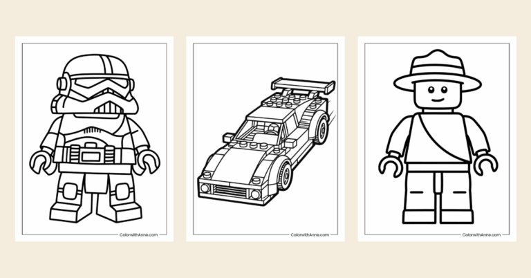 LEGO Coloring Pages (Free PDF Printables) - ColorwithAnne