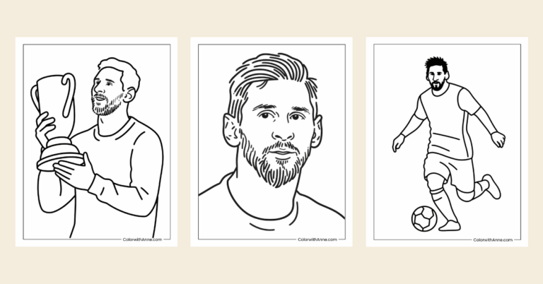 Messi Coloring Pages (Free PDF Printables) - ColorwithAnne