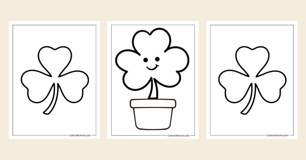 Shamrock Coloring Pages (Free PDF Printables) - ColorwithAnne