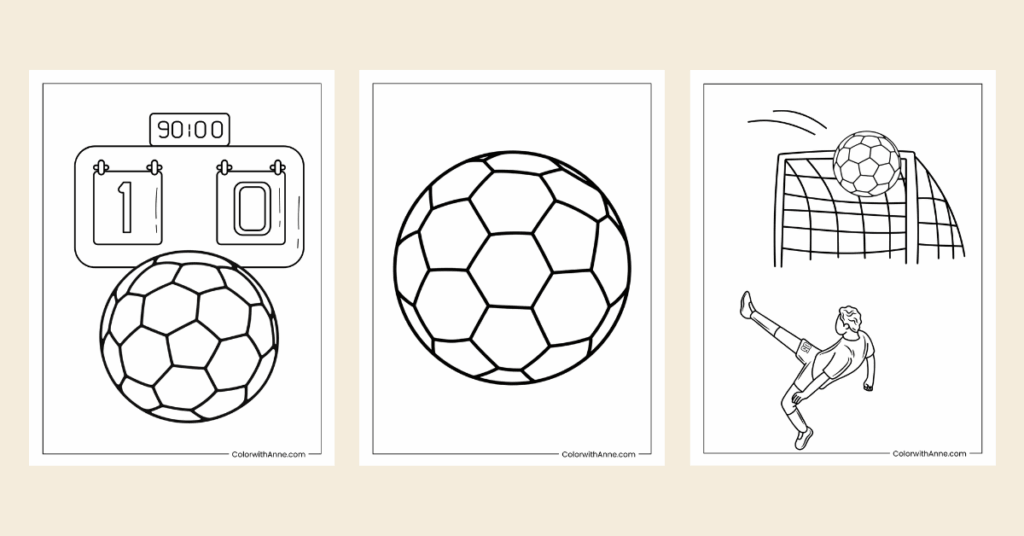 Soccer Coloring Pages (Free PDF Printables) - ColorwithAnne