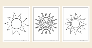 Sun Coloring Pages (Free PDF Printables) - ColorwithAnne
