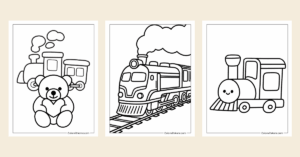 Train Coloring Pages (Free PDF Printables) - ColorwithAnne